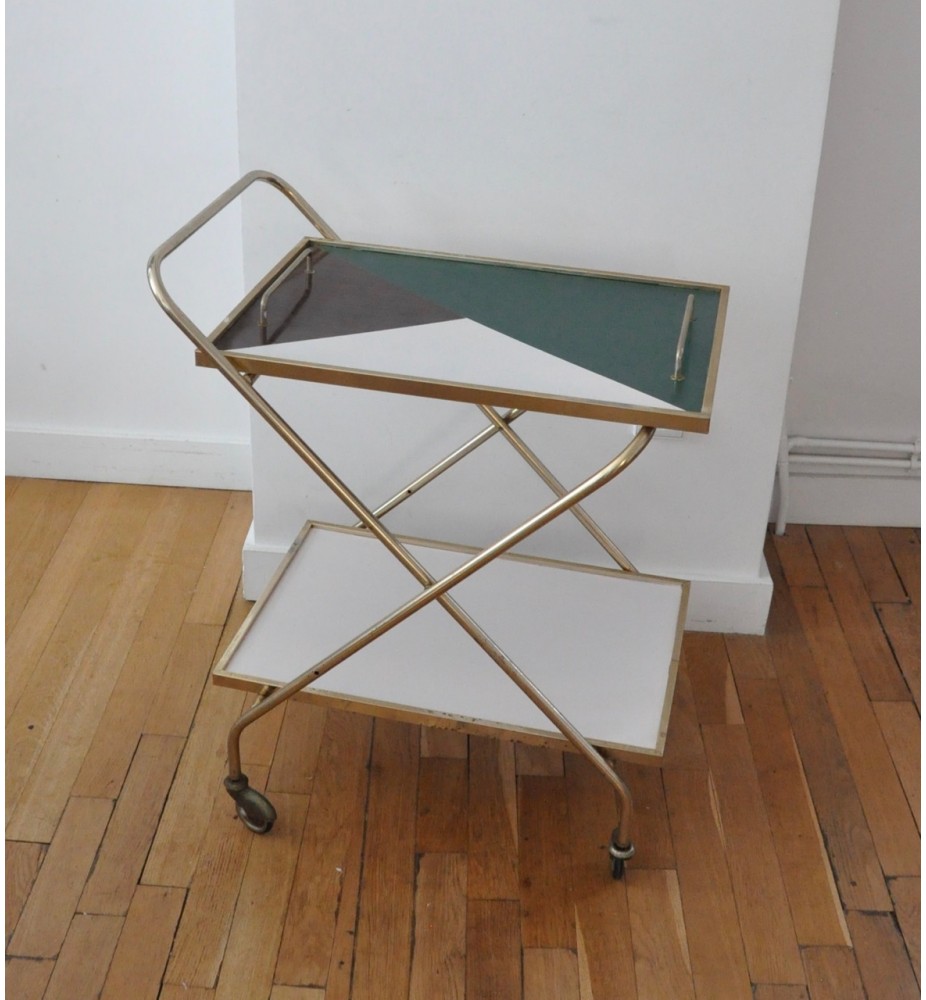 Table roulante graphique vintage