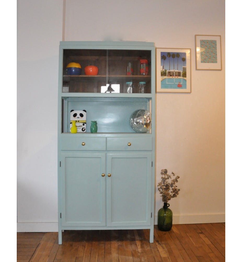 Buffet vintage vert rétro