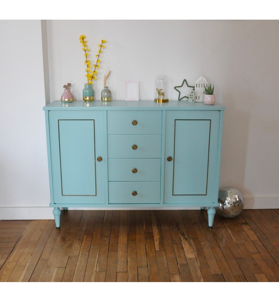 Buffet années 60 vert rétro