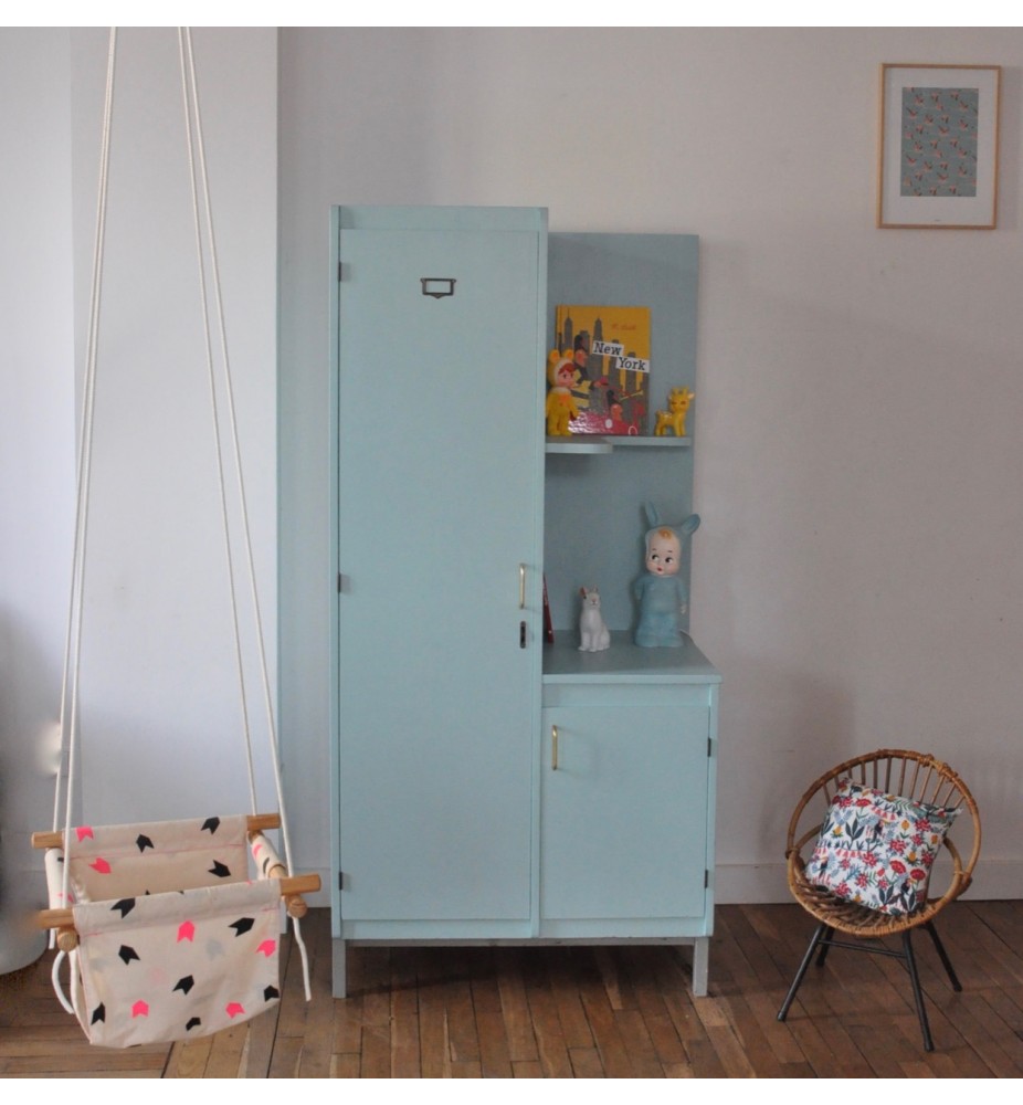 Armoire vestiaire d'internat vintage