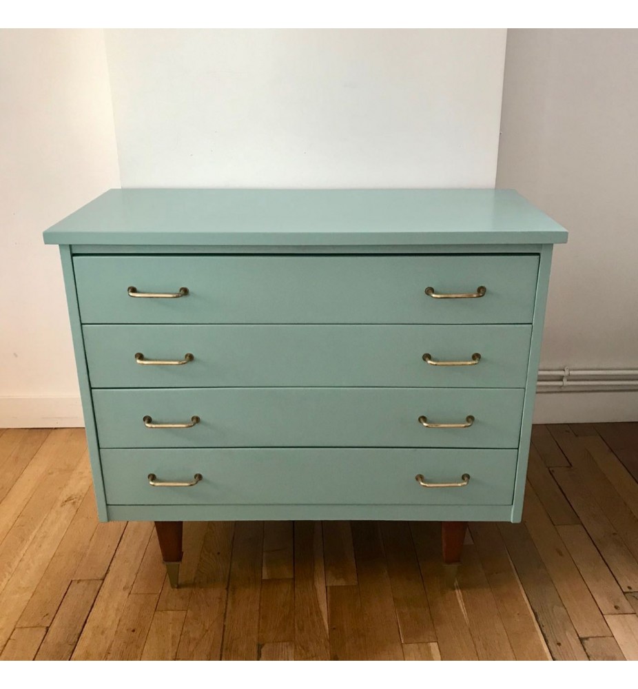 Commode vintage vert rétro
