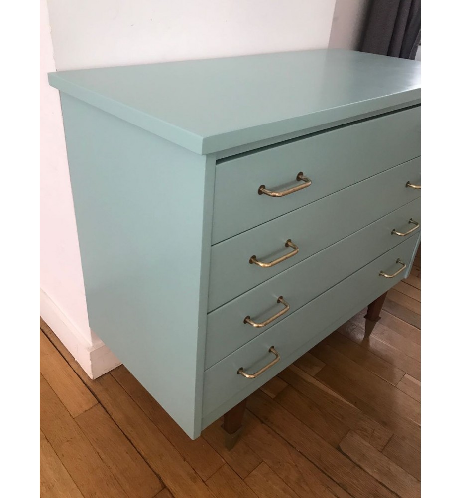Commode vintage vert rétro